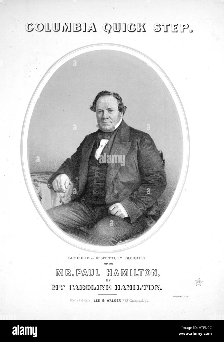 Sheet music cover image of the song 'Columbia Quick Step', with ...