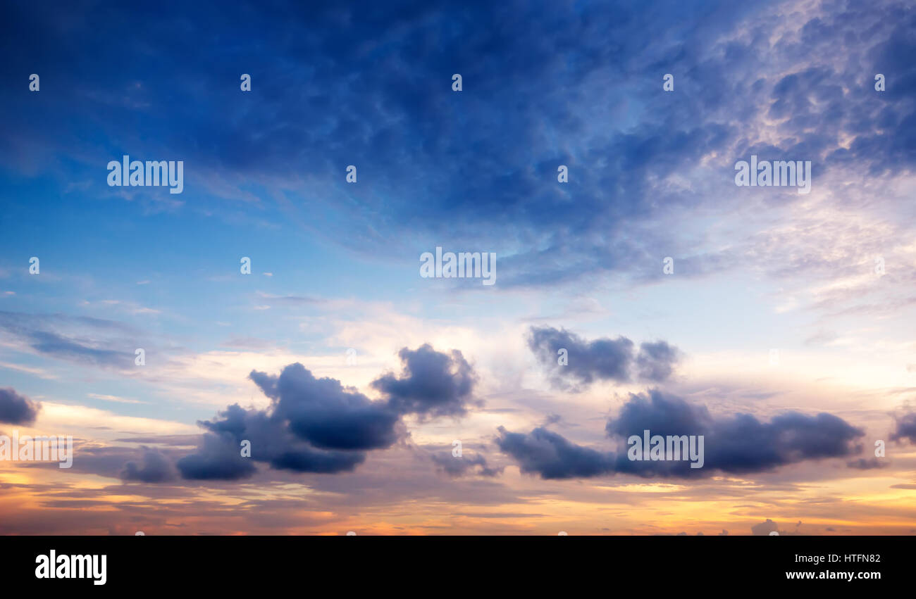Beautiful sky and clouds, sunrise (sunset) landscape Stock Photo - Alamy
