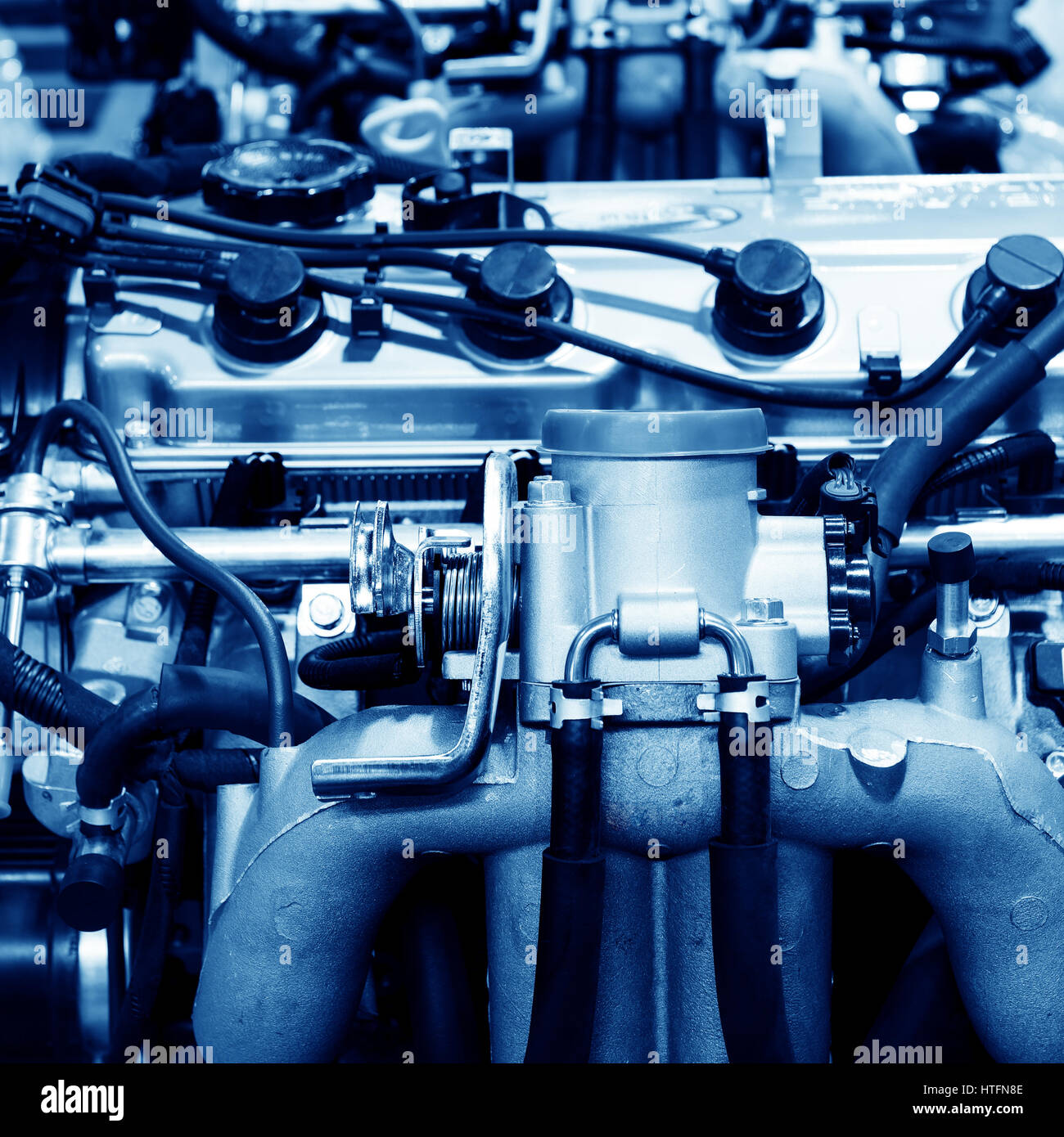 New car engine, finished inside the factory Stock Photo - Alamy