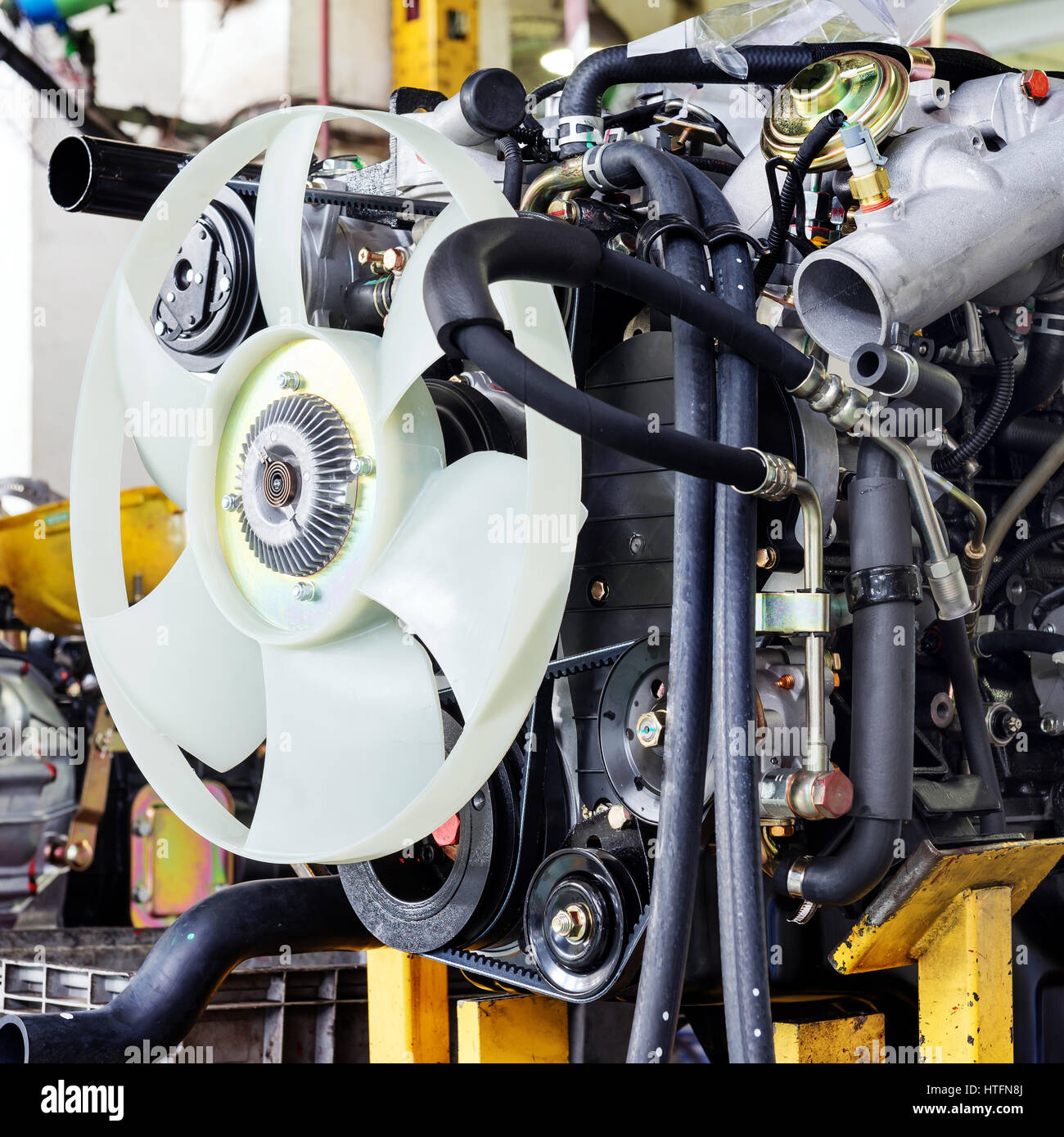 New car engine, finished inside the factory Stock Photo - Alamy