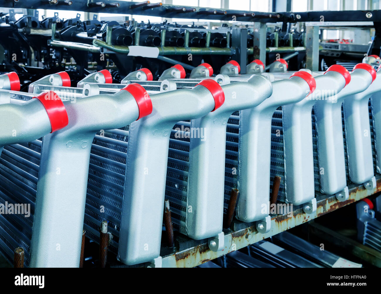 The new car radiator finished Stock Photo - Alamy