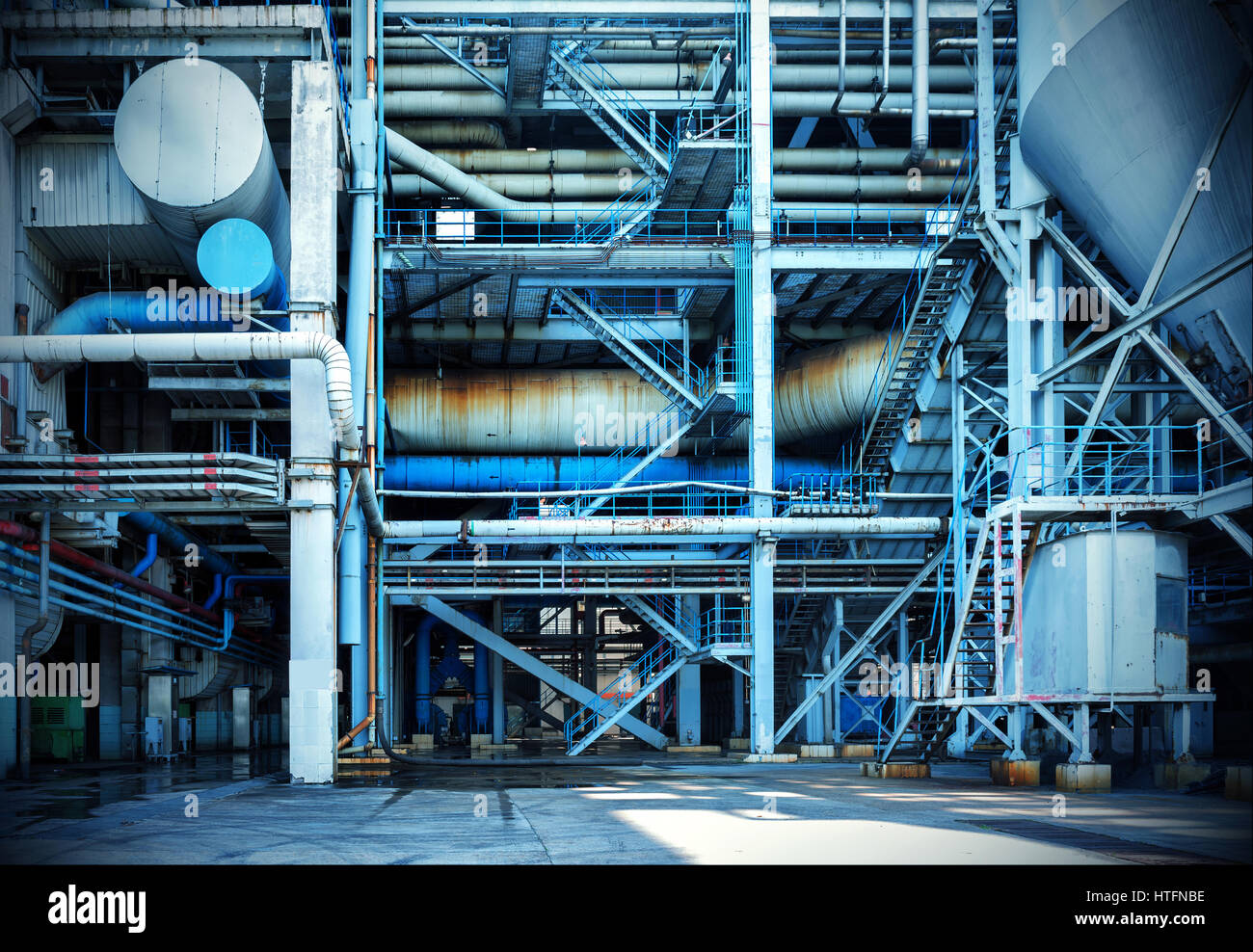 Internal structure of large thermal power plant Stock Photo - Alamy