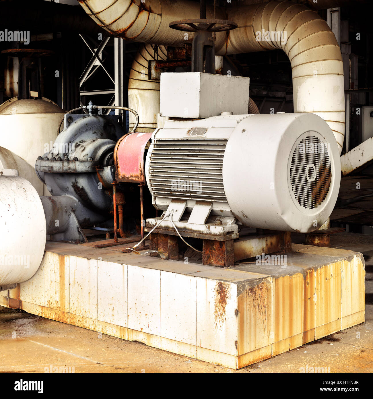 Thermal power plant workshop inside the motor Stock Photo - Alamy