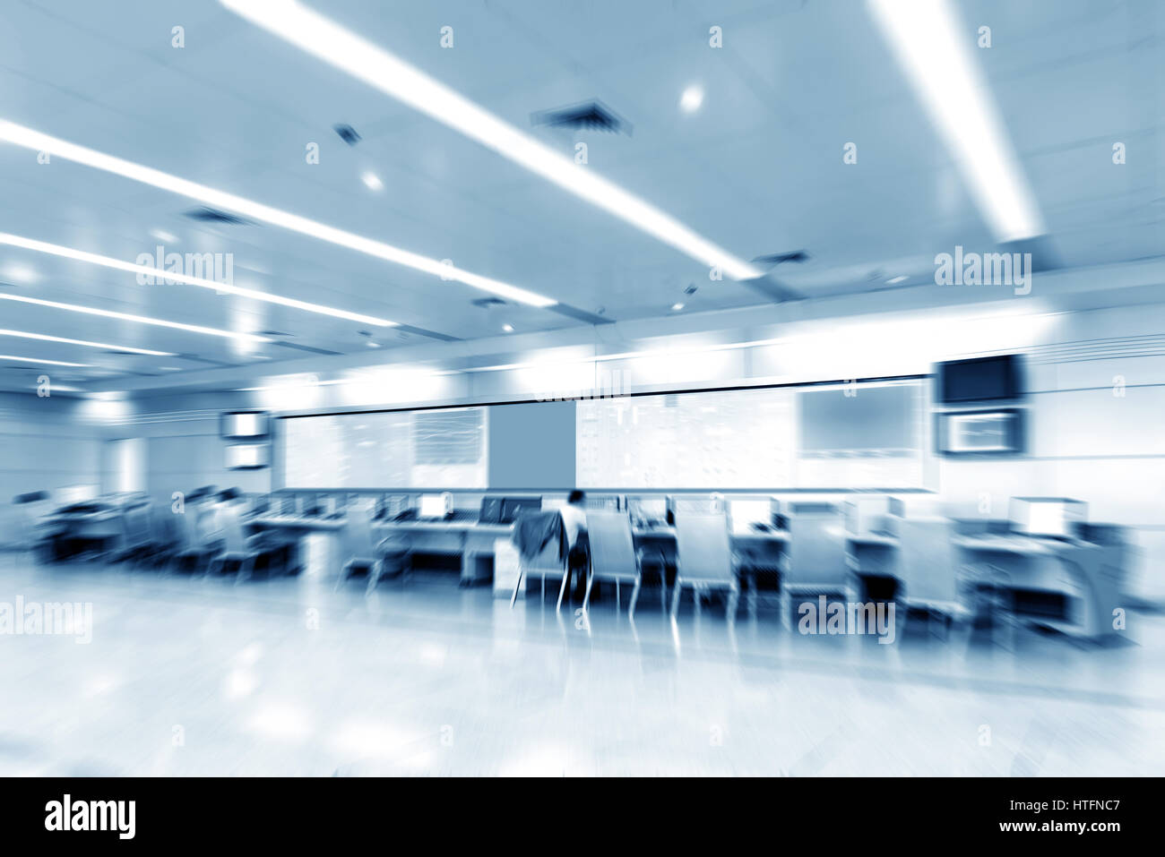 Computer control room technology industry, arranged on the desktop ...