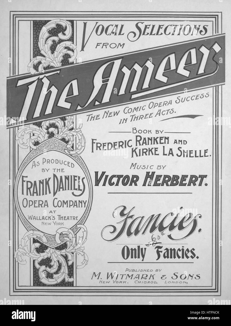 Sheet music cover image of the song 'Vocal Selections From The Ameer ...
