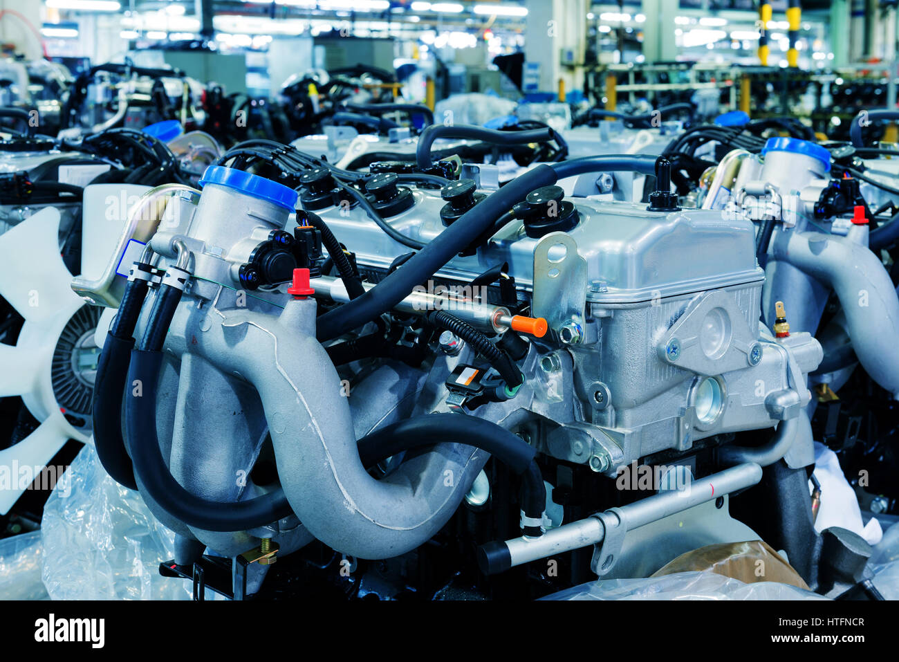New car engine, finished inside the factory Stock Photo - Alamy