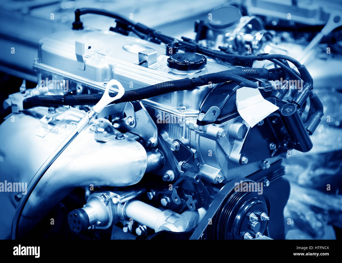 New car engine, finished inside the factory Stock Photo - Alamy