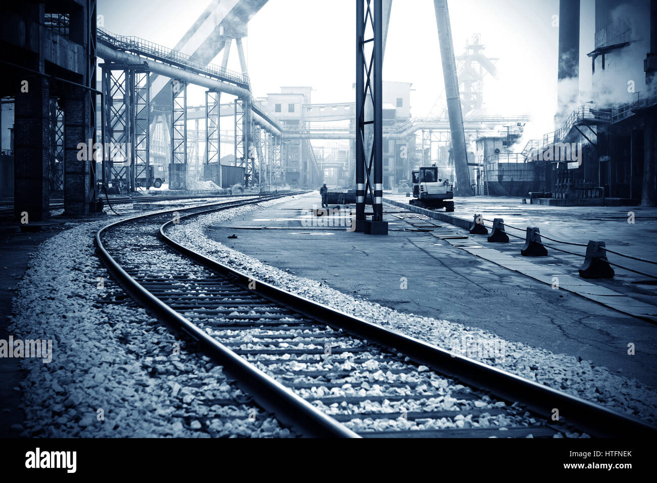 Iron and steel industry landscape, Shanghai, China Stock Photo - Alamy