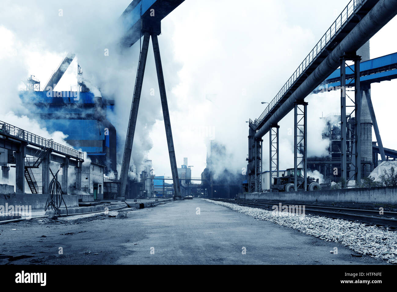 Iron and steel industry landscape, Shanghai, China Stock Photo - Alamy