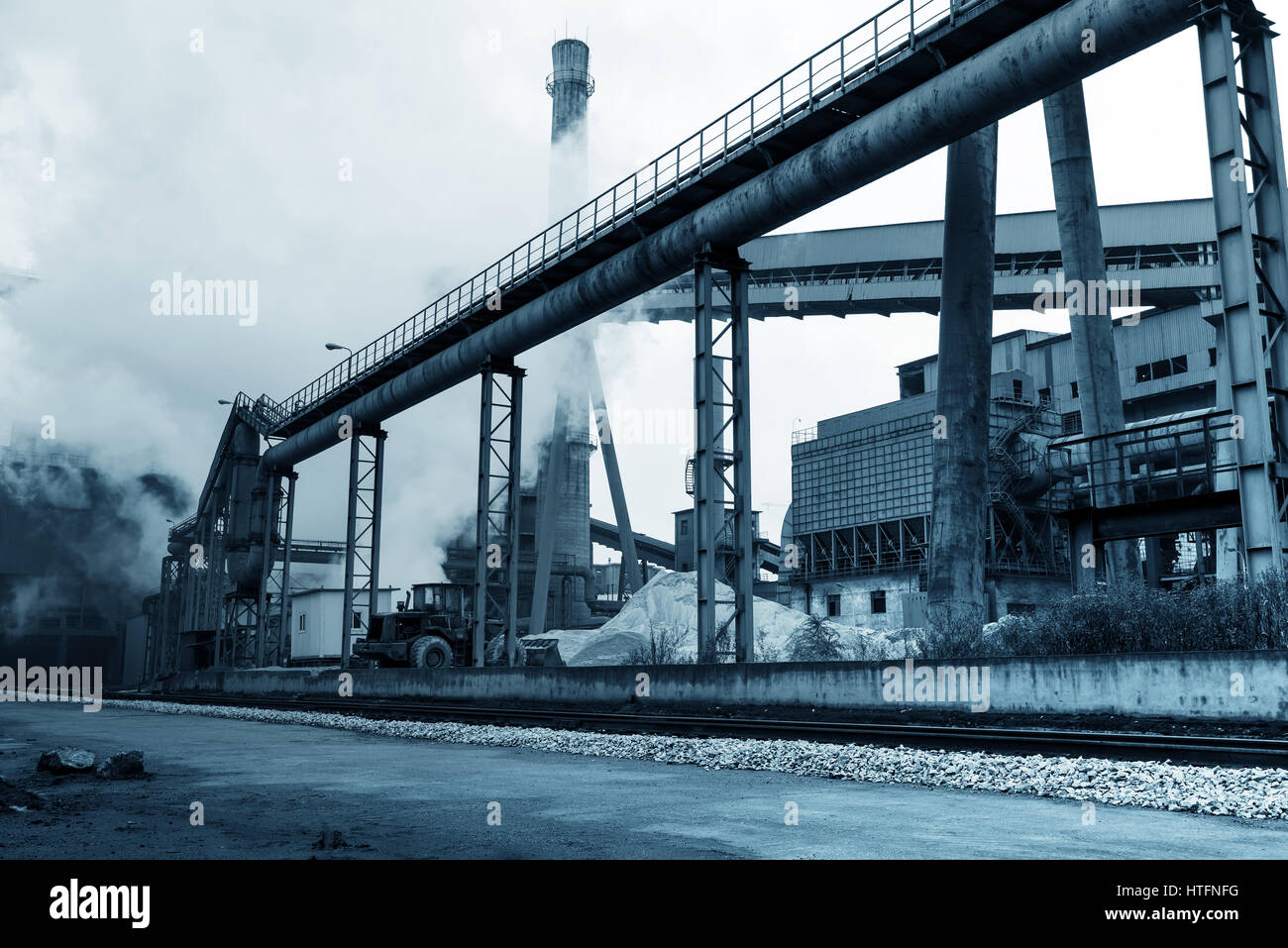 Iron and steel industry landscape, Shanghai, China Stock Photo - Alamy