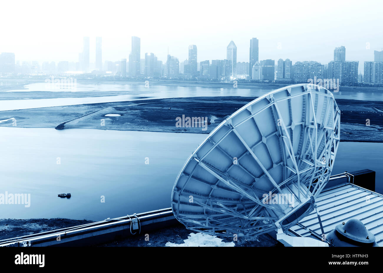 picture of parabolic satellite dish space technology receivers Stock ...