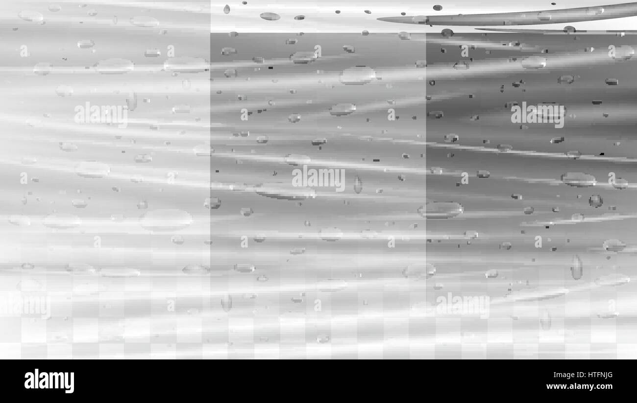 real water drop on a transparent plastic wrap texture Stock Vector ...