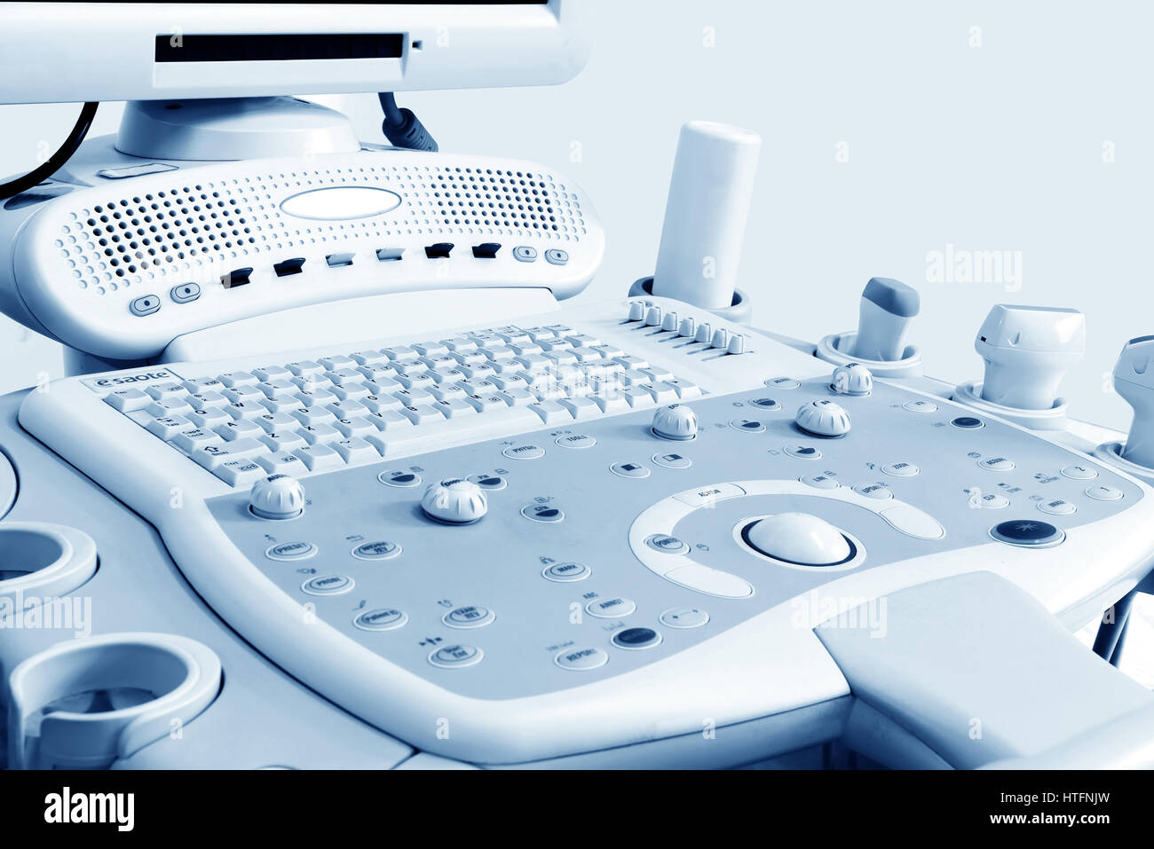 Interior of examination room with ultrasonography machine in hospital ...