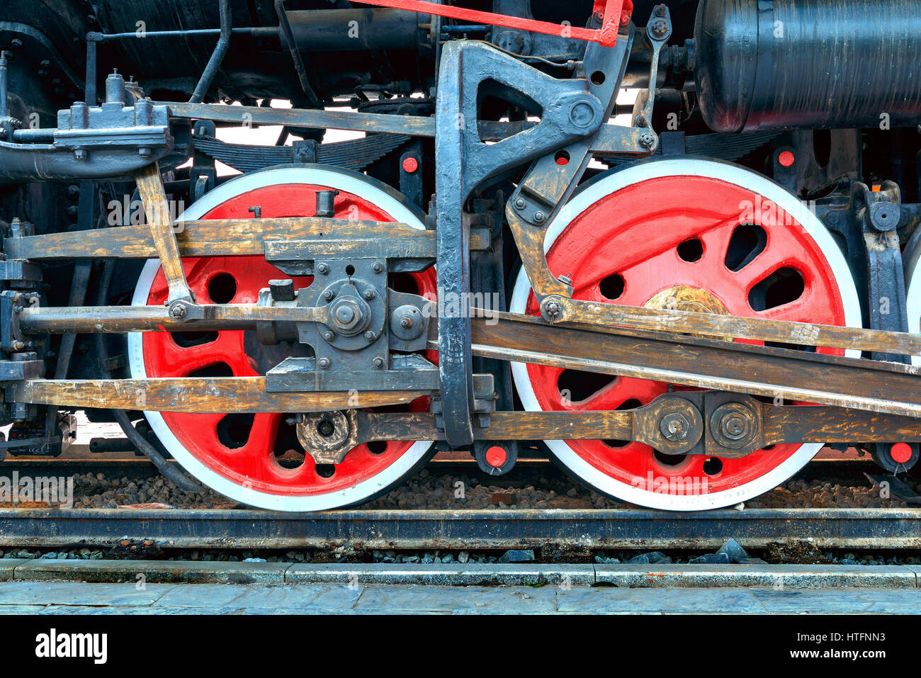 Close up of train wheels hi-res stock photography and images - Alamy