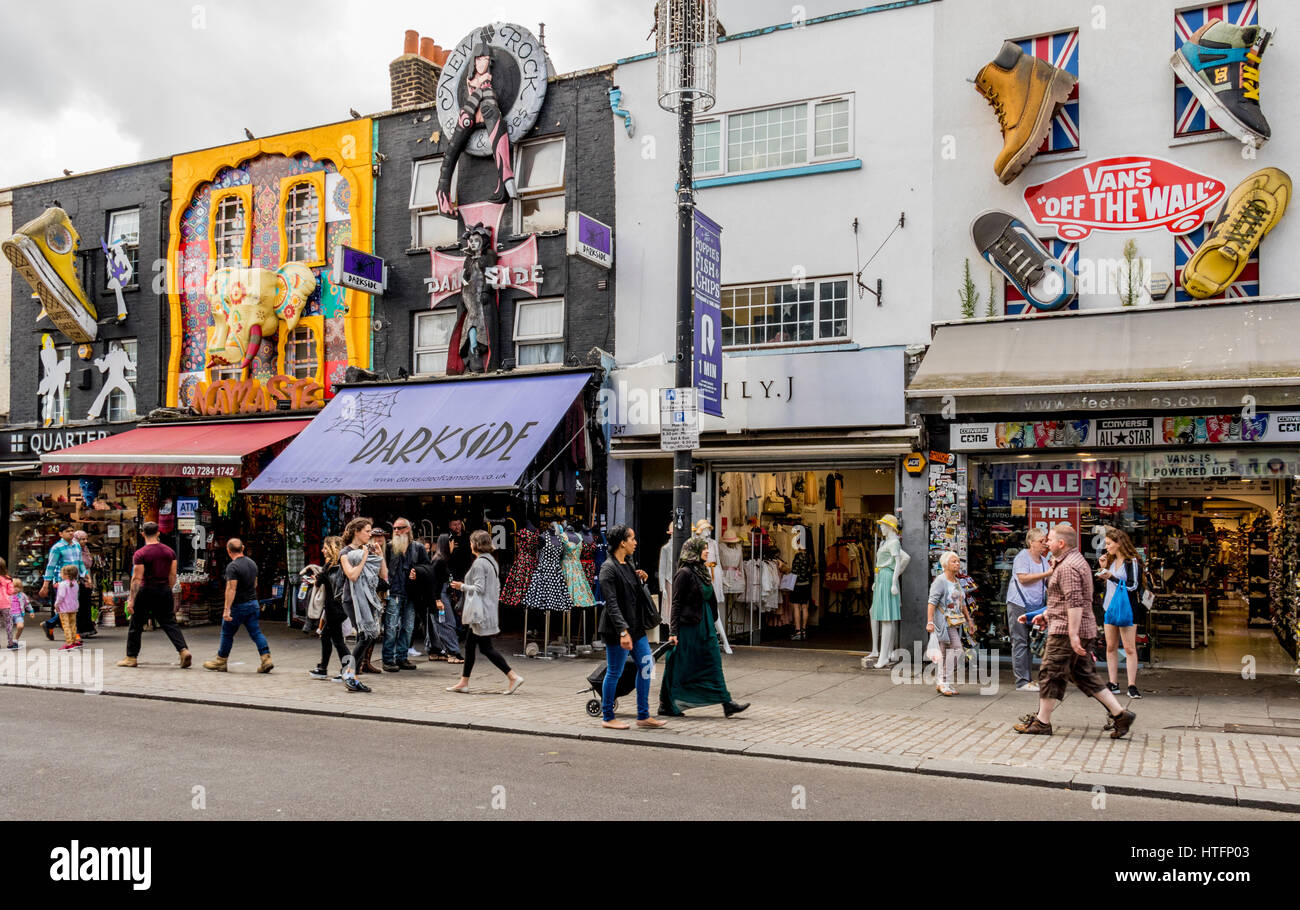 Camden town main street and shopping area London England Stock Photo ...