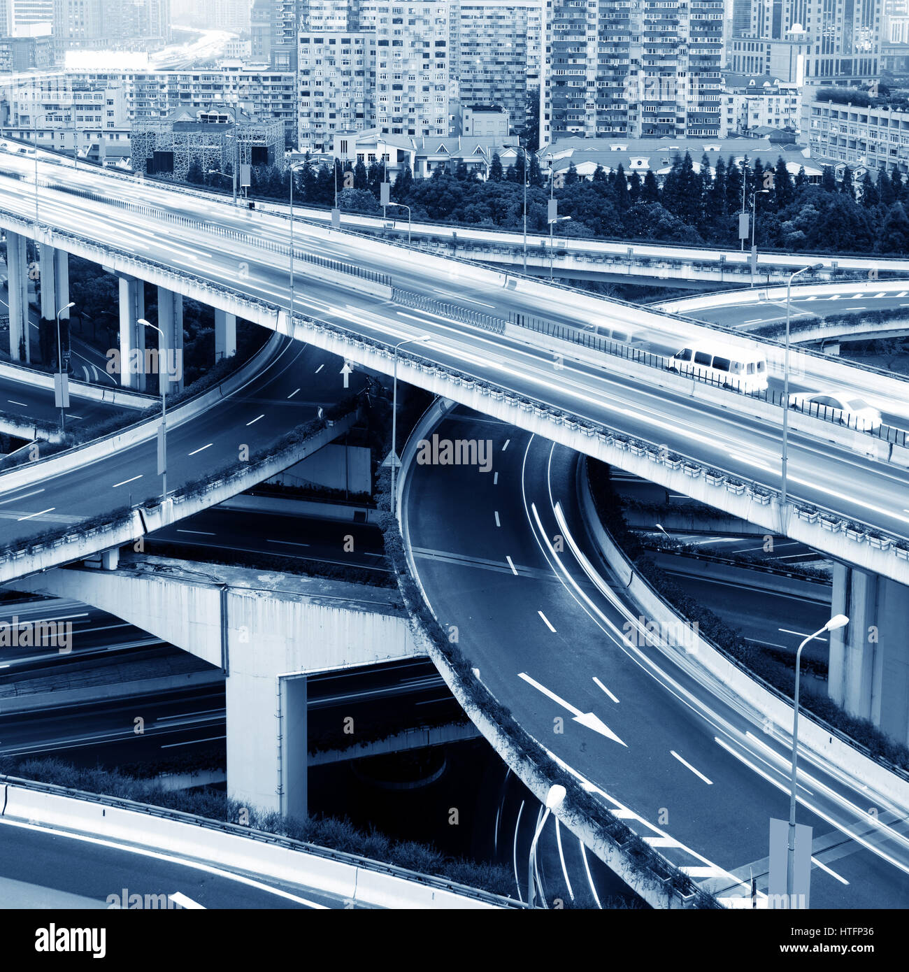 Aerial view of the Stack Interchange Stock Photo - Alamy