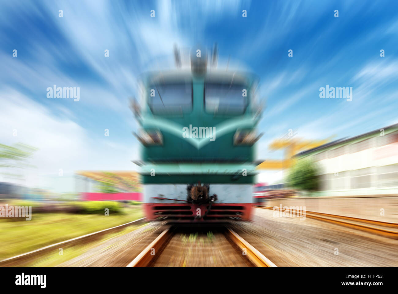 Passenger train passing in beautiful hi-res stock photography and ...