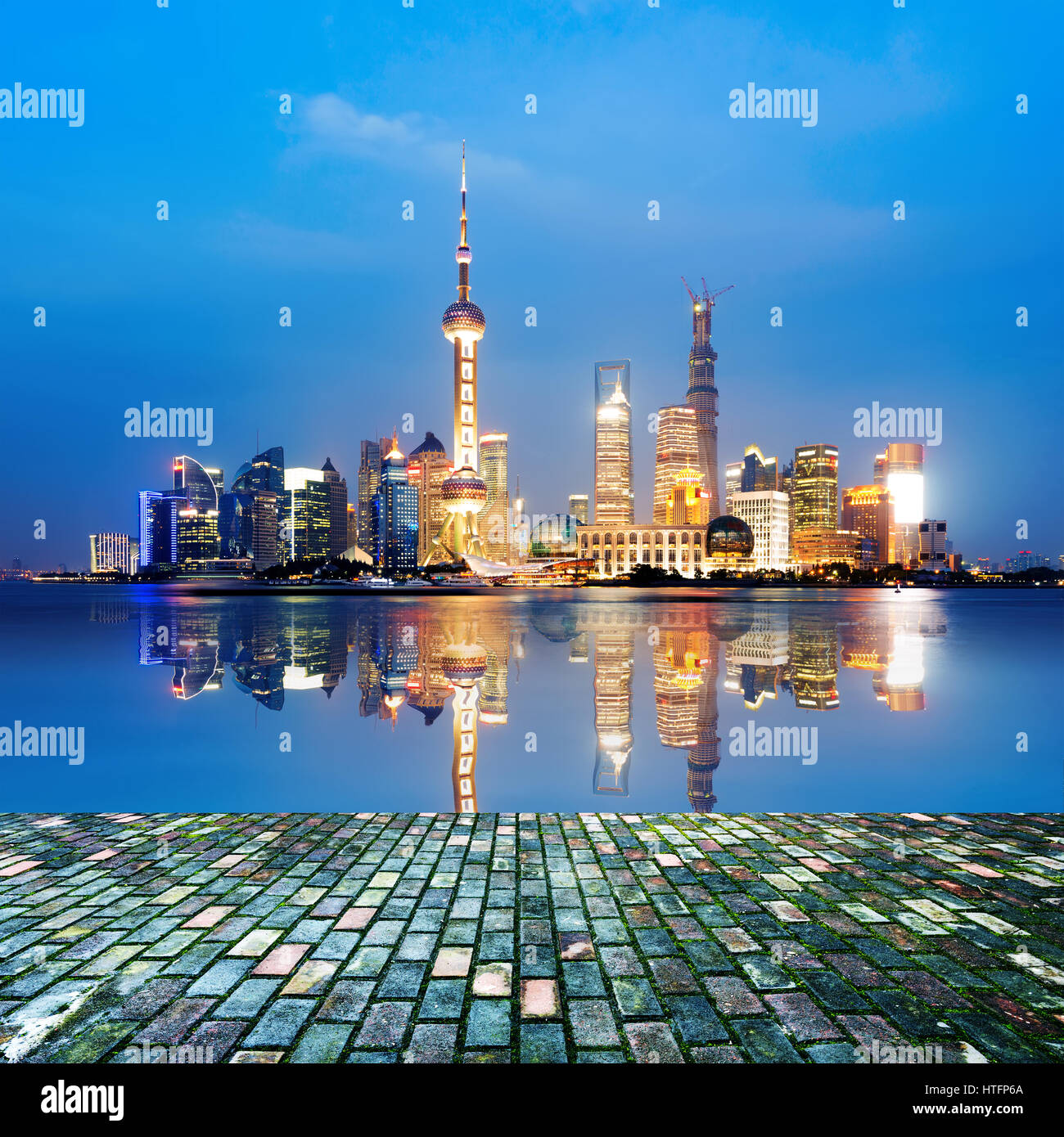 Beautiful Shanghai Pudong skyline at dusk Stock Photo - Alamy