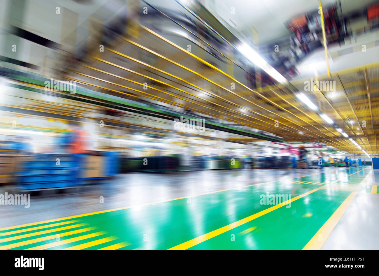 Production of automobile engine plant, motion blur picture Stock Photo ...