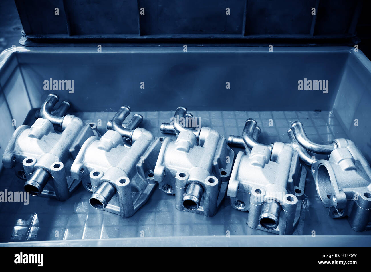 The new auto engine parts: Pump Stock Photo - Alamy