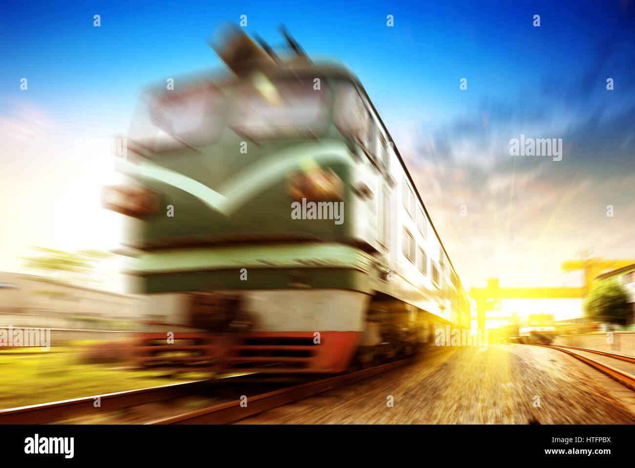 Passenger train passing in beautiful hi-res stock photography and ...