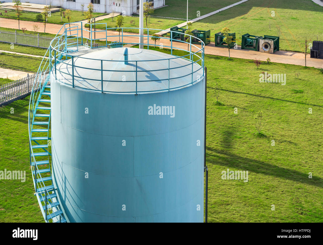 big Industrial oil tanks in a refinery Stock Photo - Alamy
