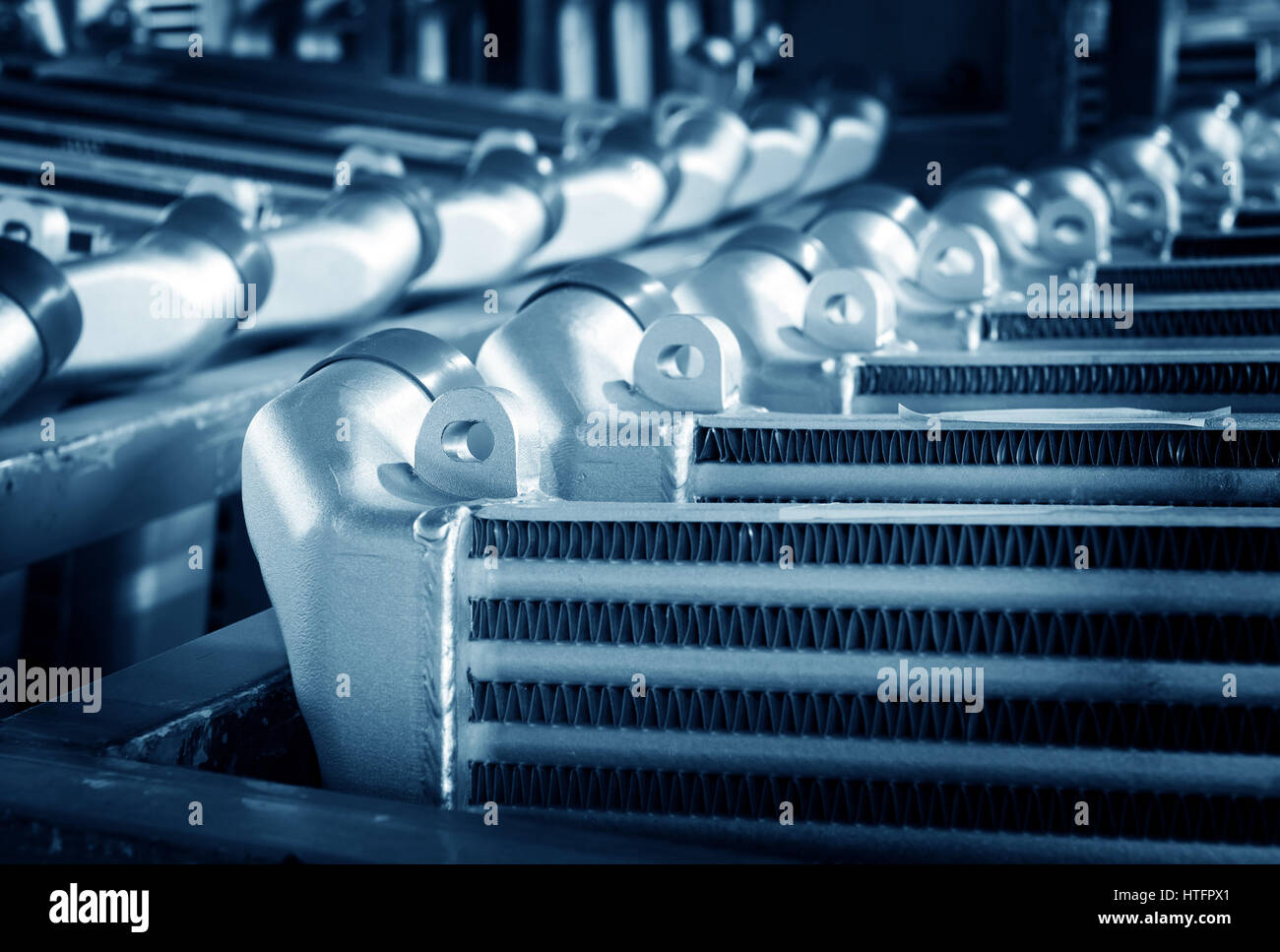 The new car radiator finished Stock Photo - Alamy