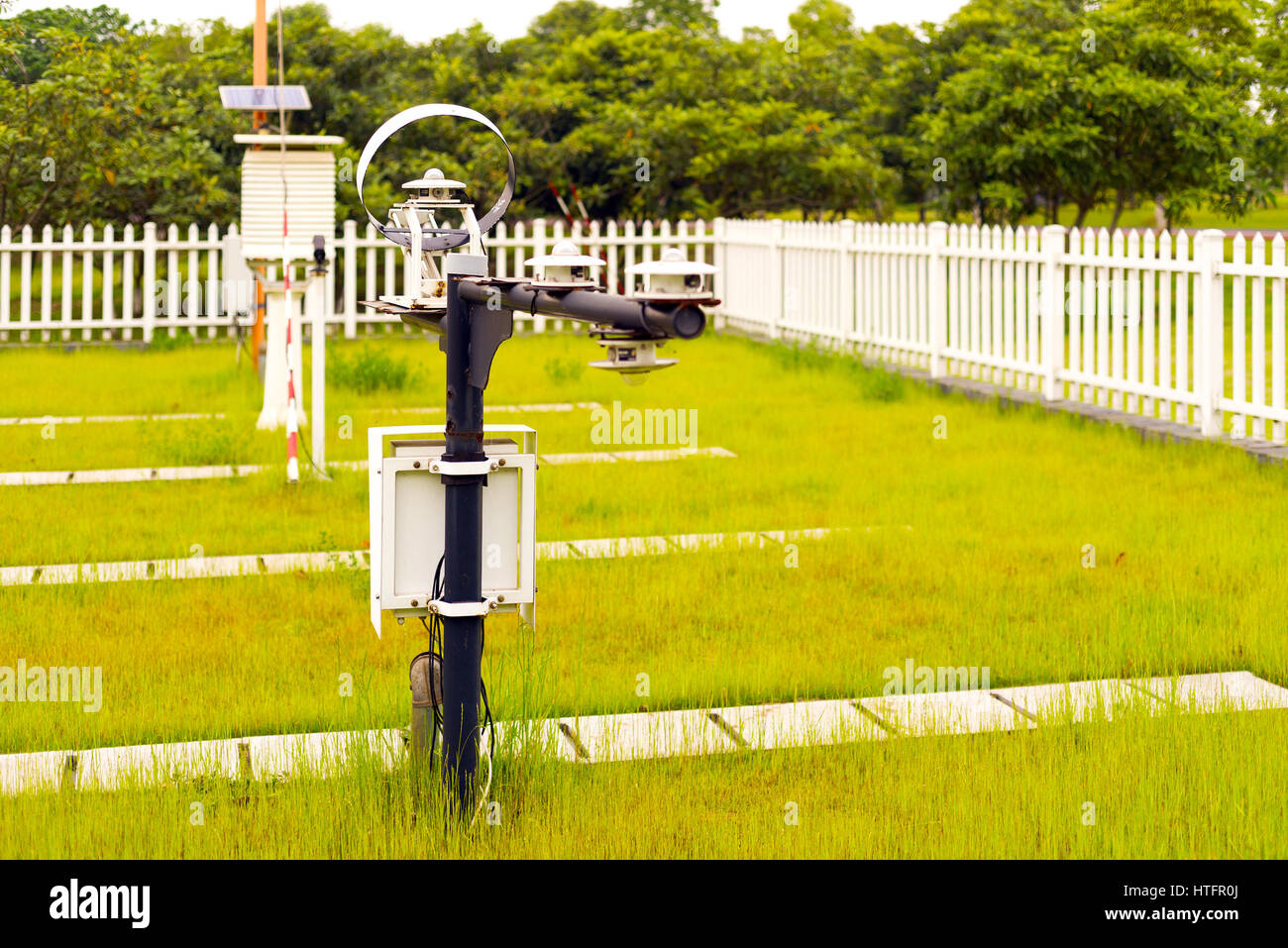 The weather station in the forest Stock Photo - Alamy