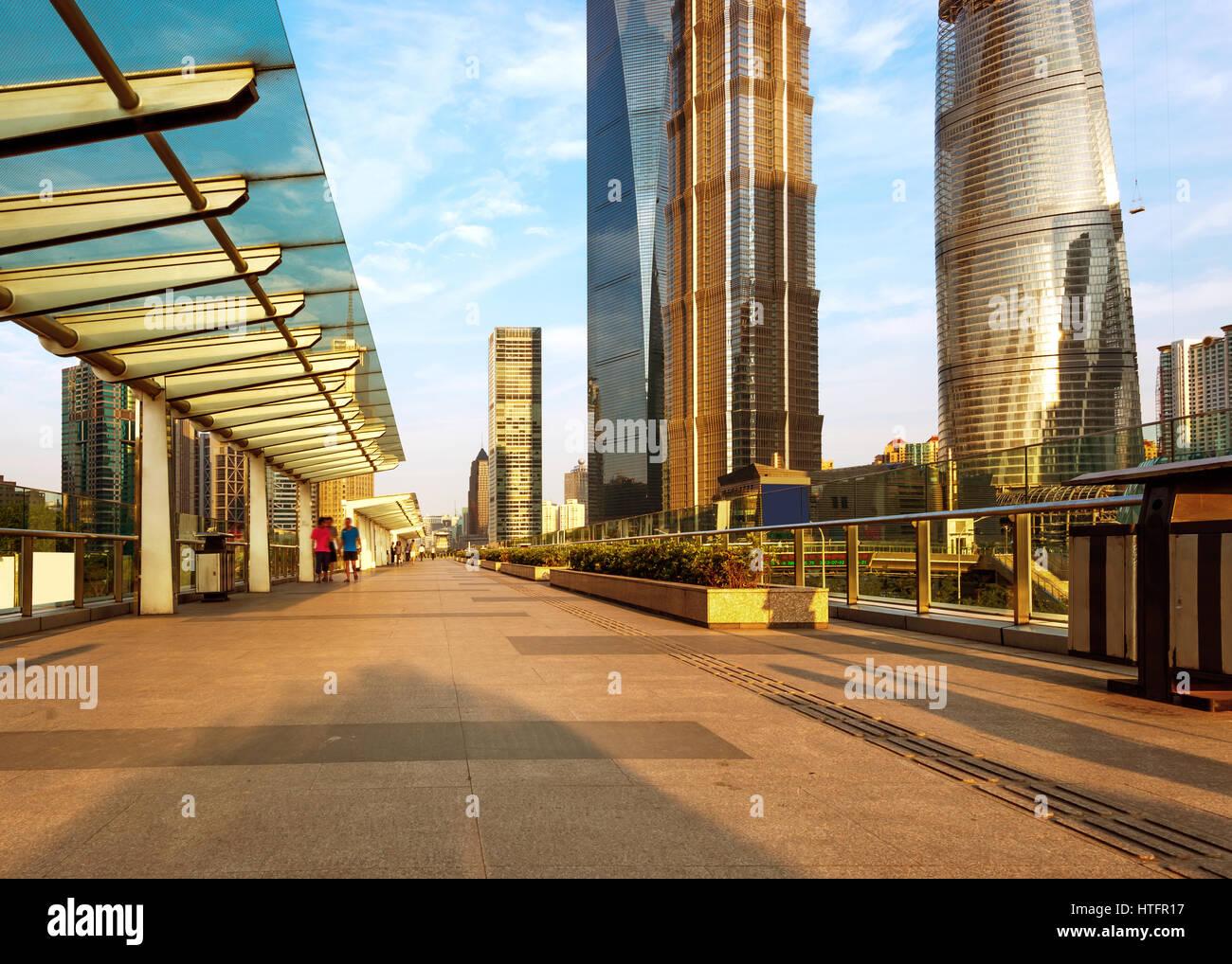 passenger walking on the walkway at shanghai china Stock Photo - Alamy