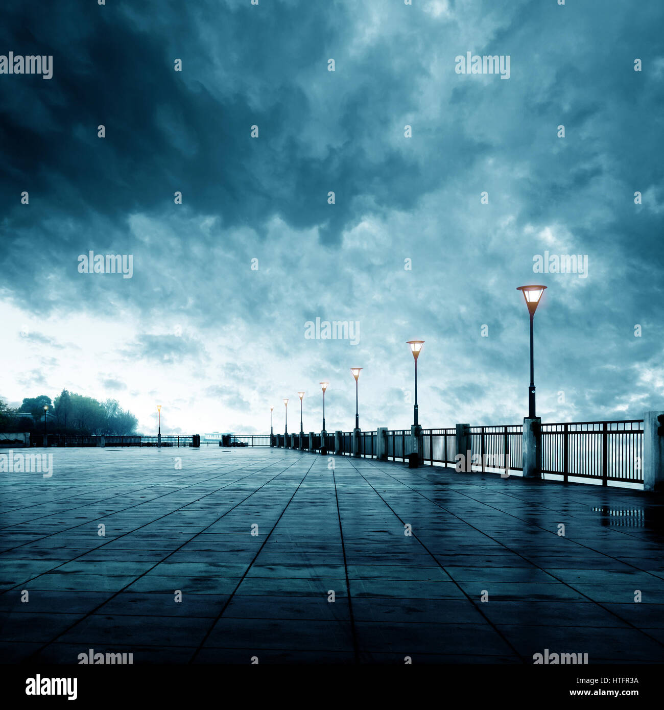 Tempest in Shanghai Bund, Huangpu River landscape Stock Photo - Alamy