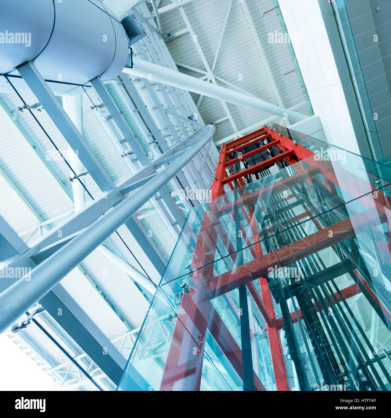 futuristic elevator in the modern building at shanghai china Stock ...