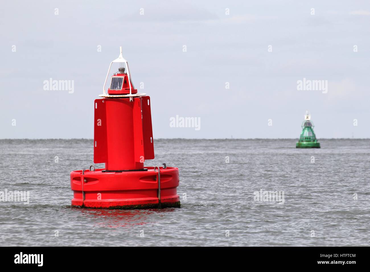 lateral buoys at the edge of a fairway Stock Photo - Alamy