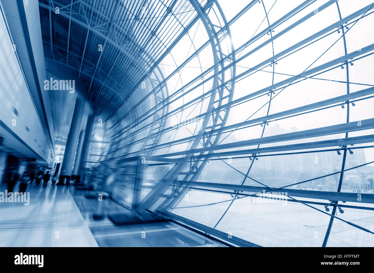 Transparent glass ceiling, modern architectural interior Stock Photo ...