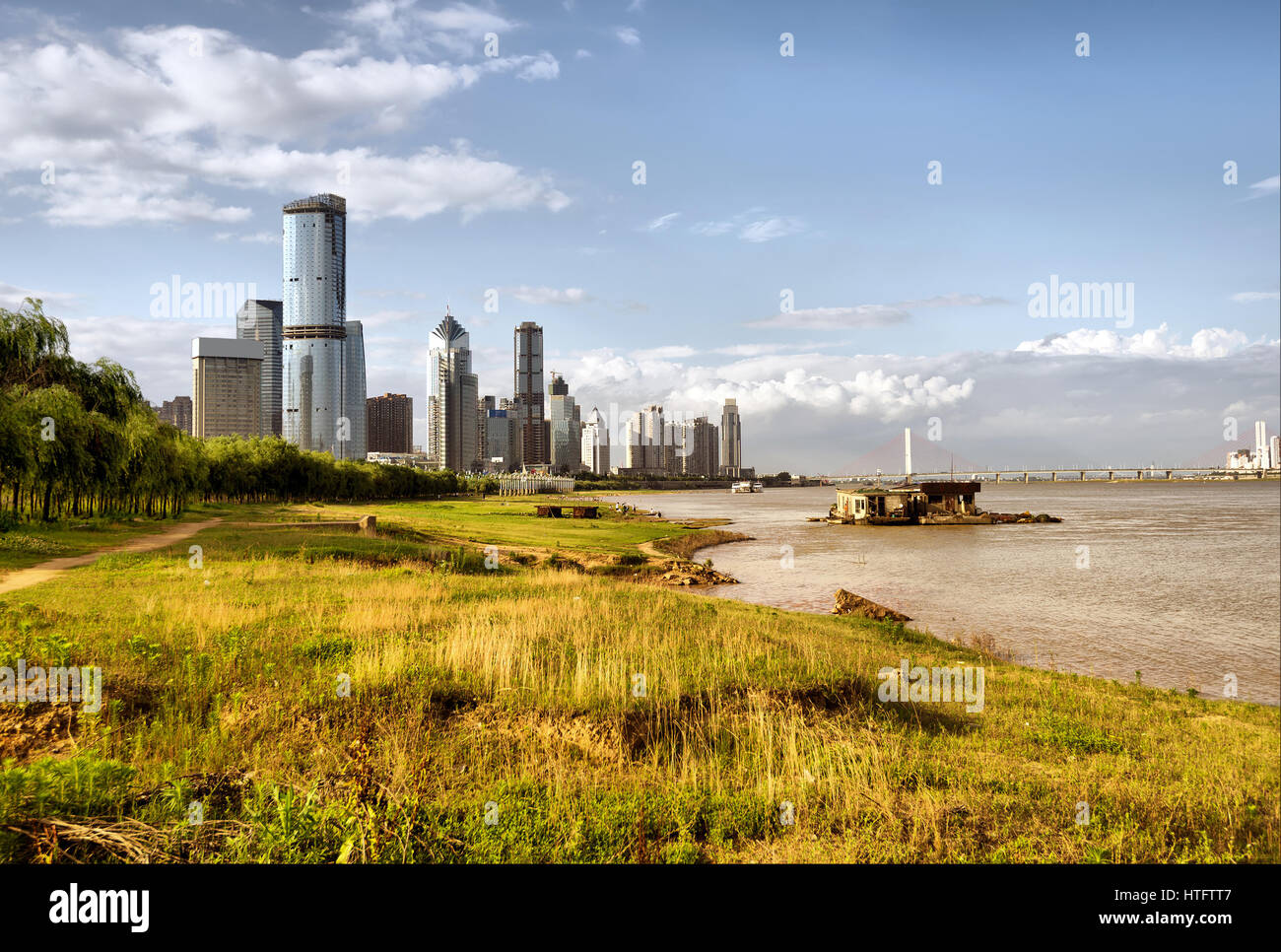 Riverside cityscape, China Nanchang Stock Photo - Alamy