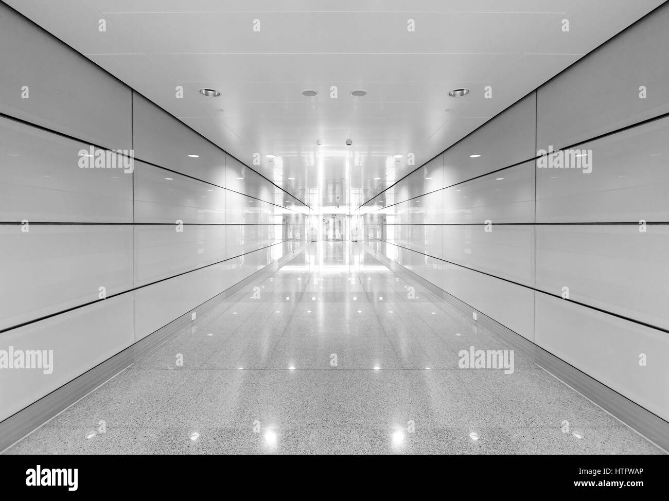 Shanghai Pudong Airport Terminal, modern building interior Stock Photo ...