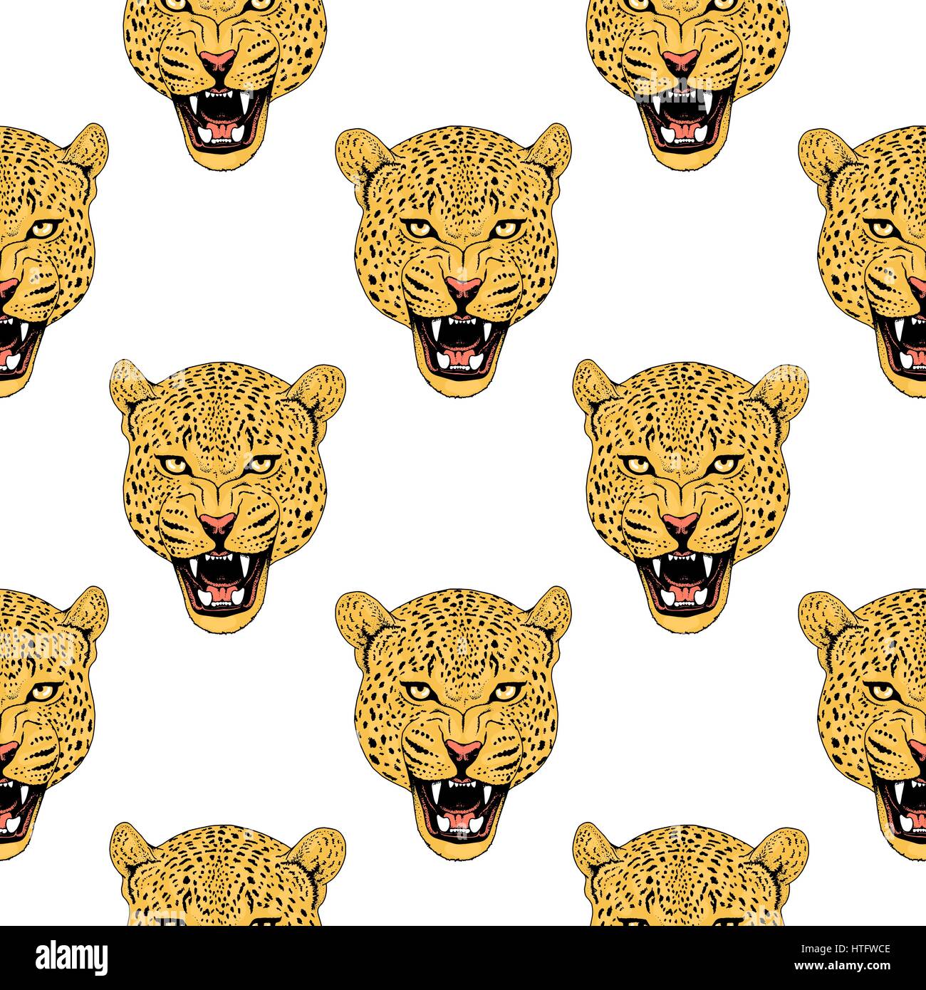 Leopard face tattoo ,Vector illustration, print Stock Vector Image ...