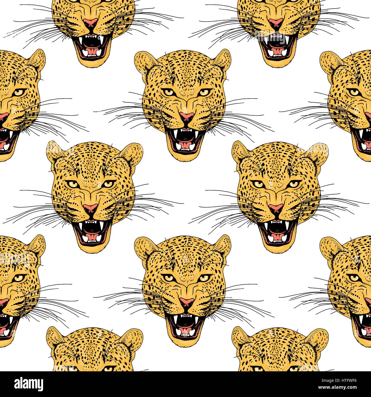 Leopard face tattoo ,Vector illustration, print Stock Vector Image ...