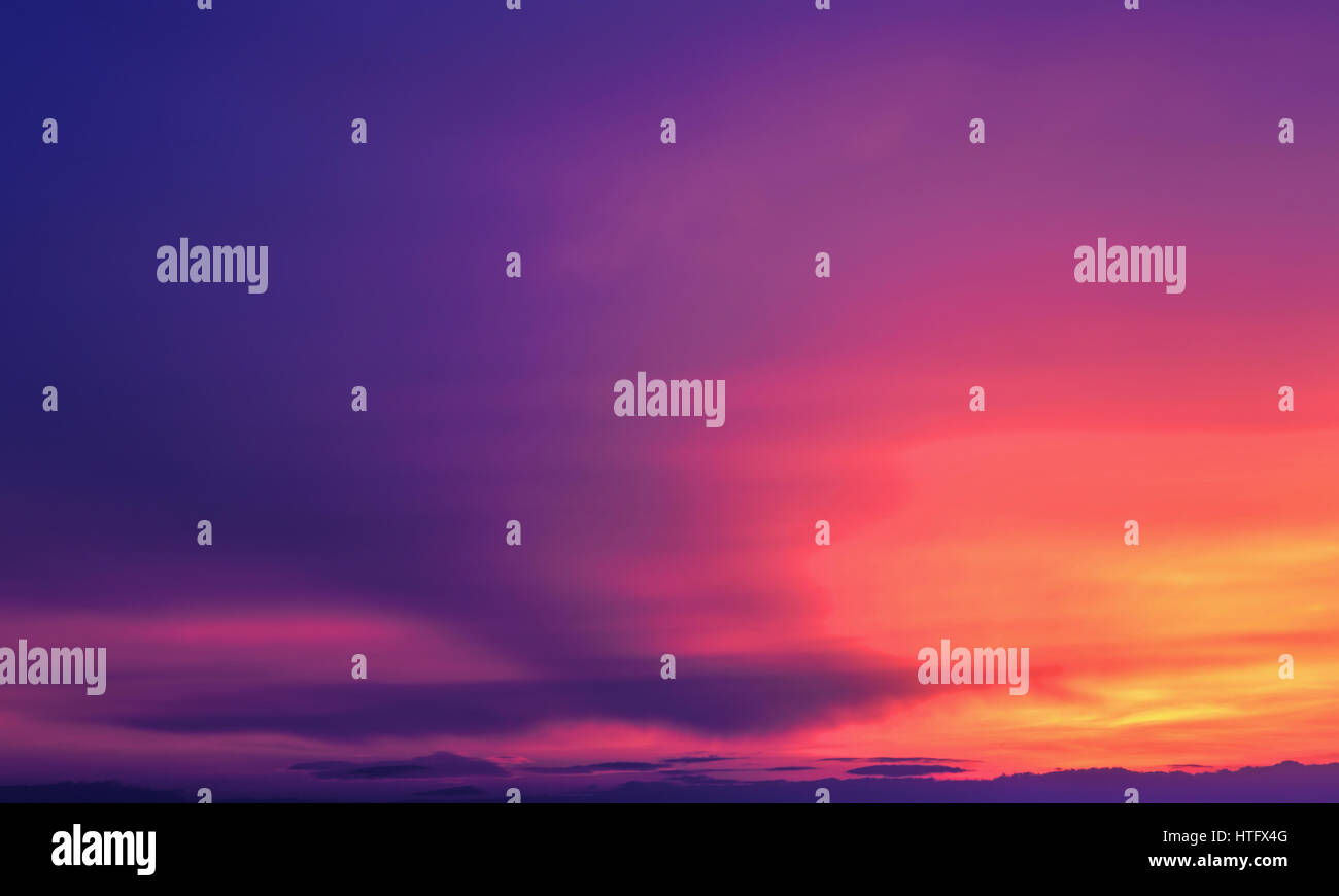 Beautiful sunset with colorful clouds on the sky Stock Photo - Alamy