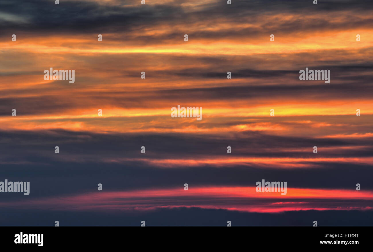 Beautiful sunset with colorful clouds on the sky Stock Photo - Alamy
