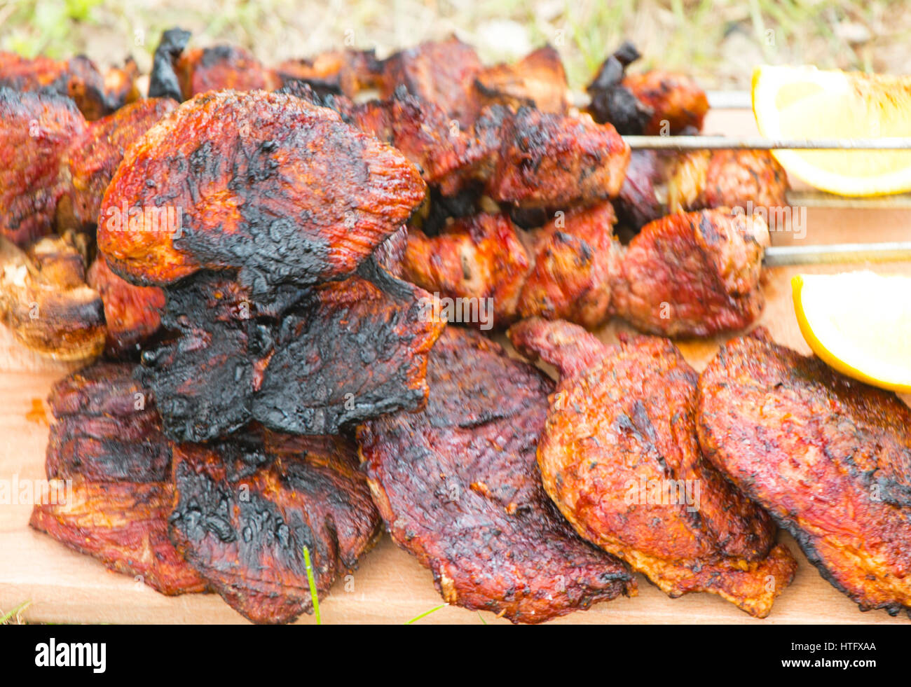 Fresh baked meat Stock Photo - Alamy