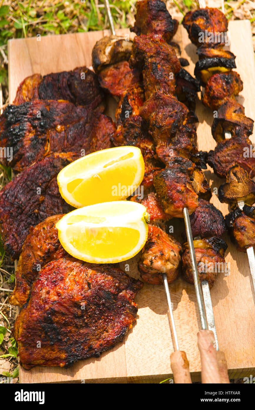 Fresh baked meat Stock Photo - Alamy