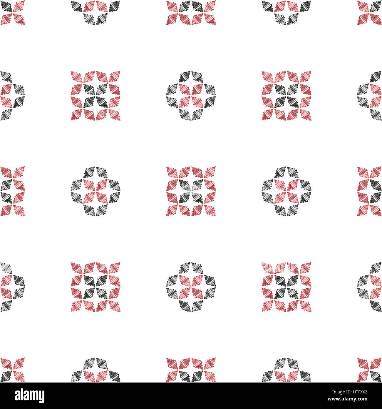 Ornament Hand Drawn Pattern Abstract Tracery Vector Seamless