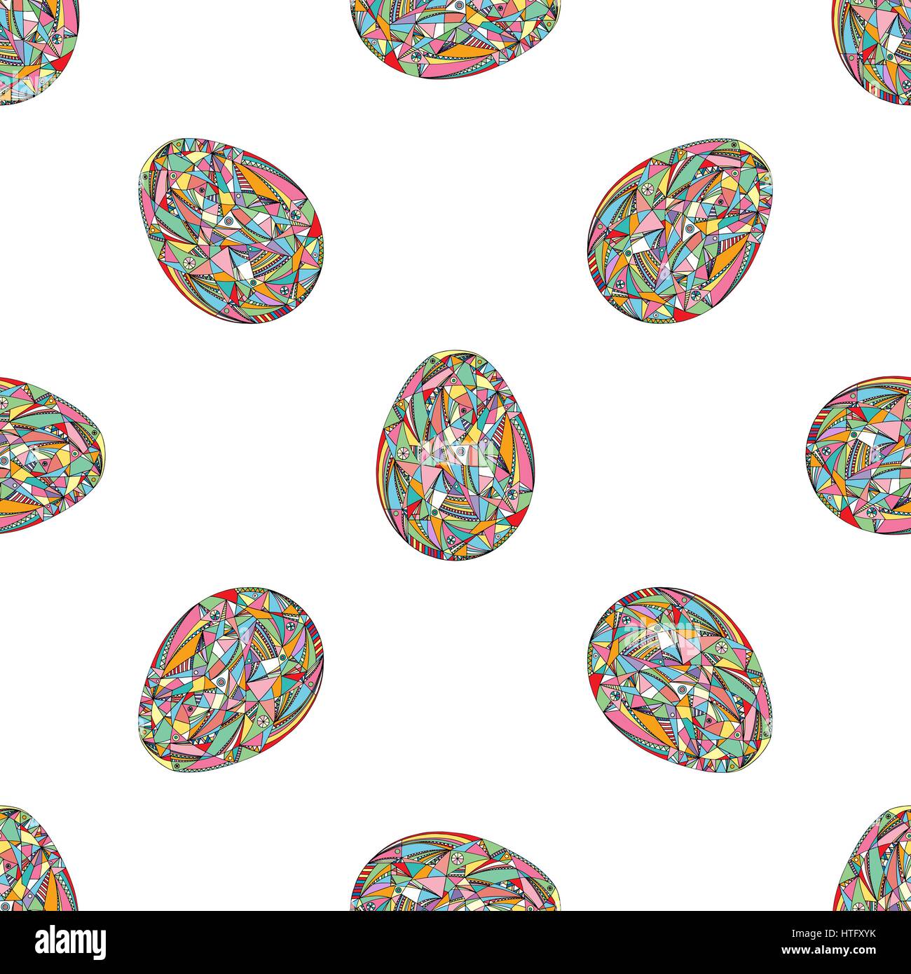 Easter eggs seamless pattern. Abstract holidays vector background Stock ...