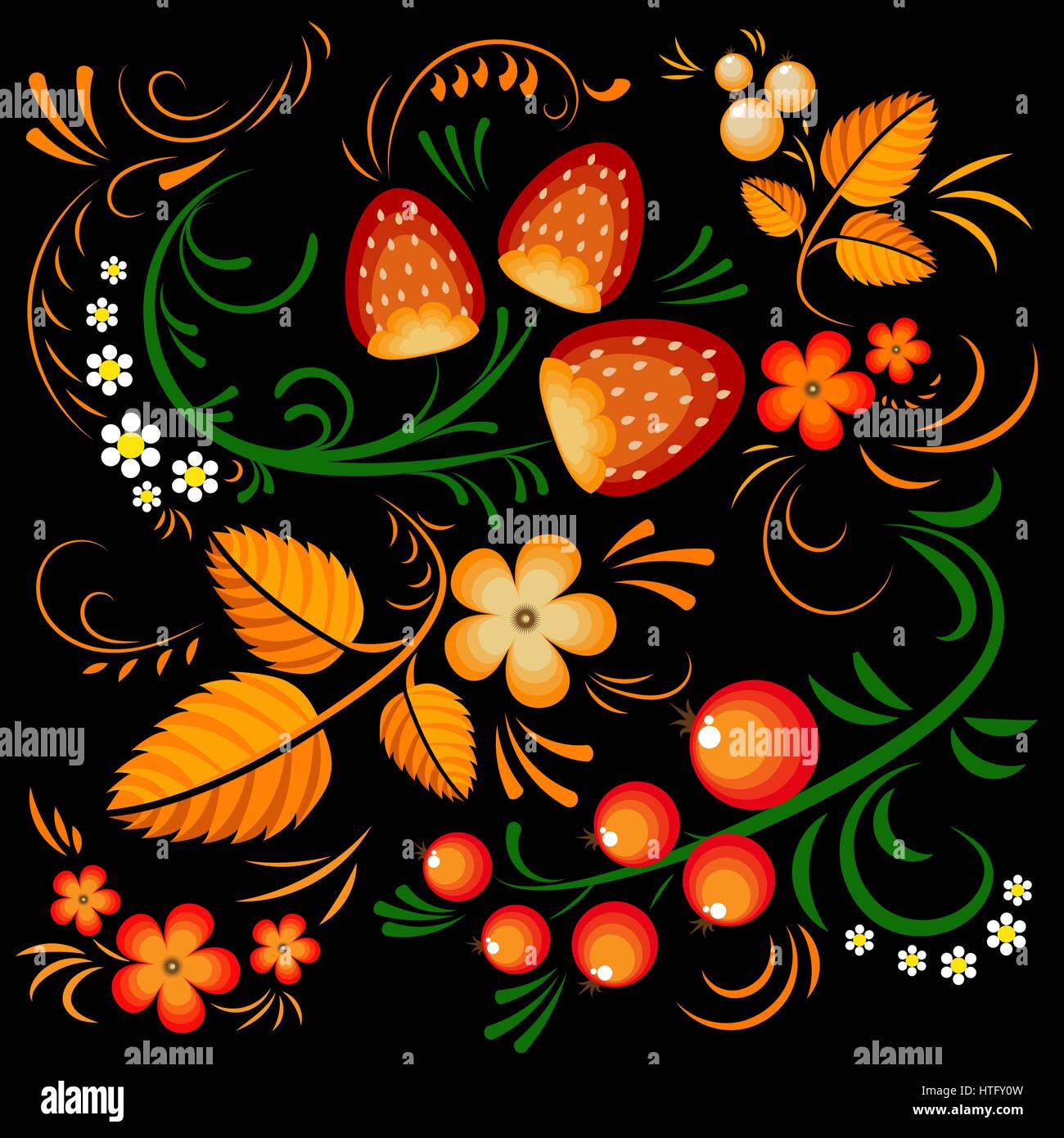 Khokhloma painting hi-res stock photography and images - Alamy