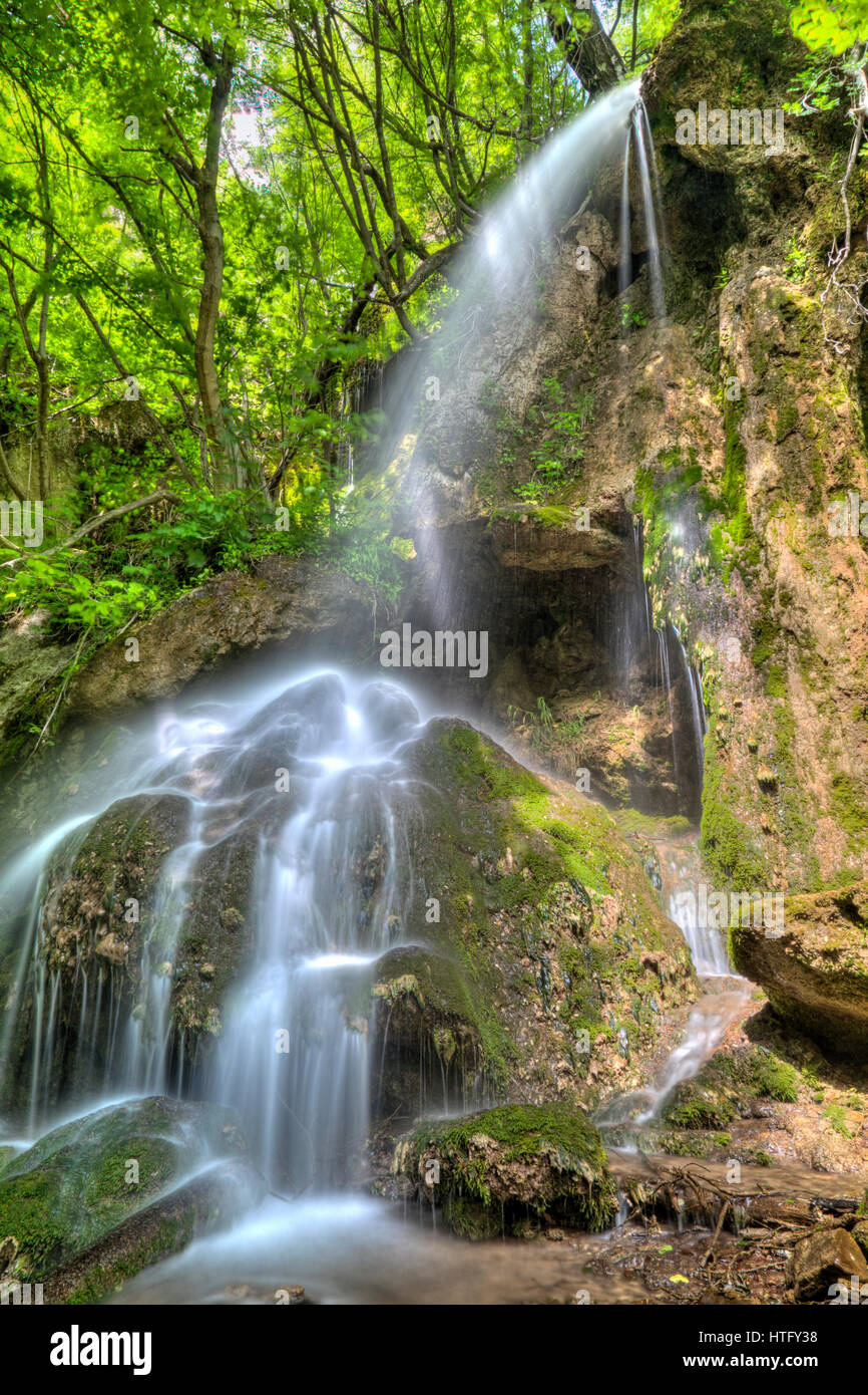 Beautiful mountain waterfall Stock Photo - Alamy