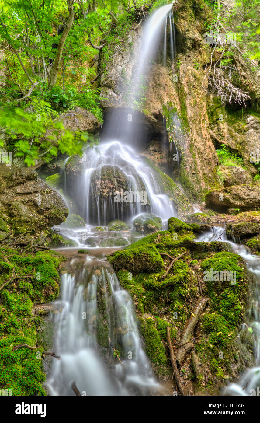 Beautiful mountain waterfall Stock Photo - Alamy