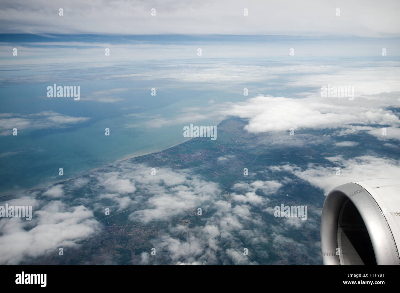 Coast of northern Java seen from an Air Asia flight Stock Photo - Alamy