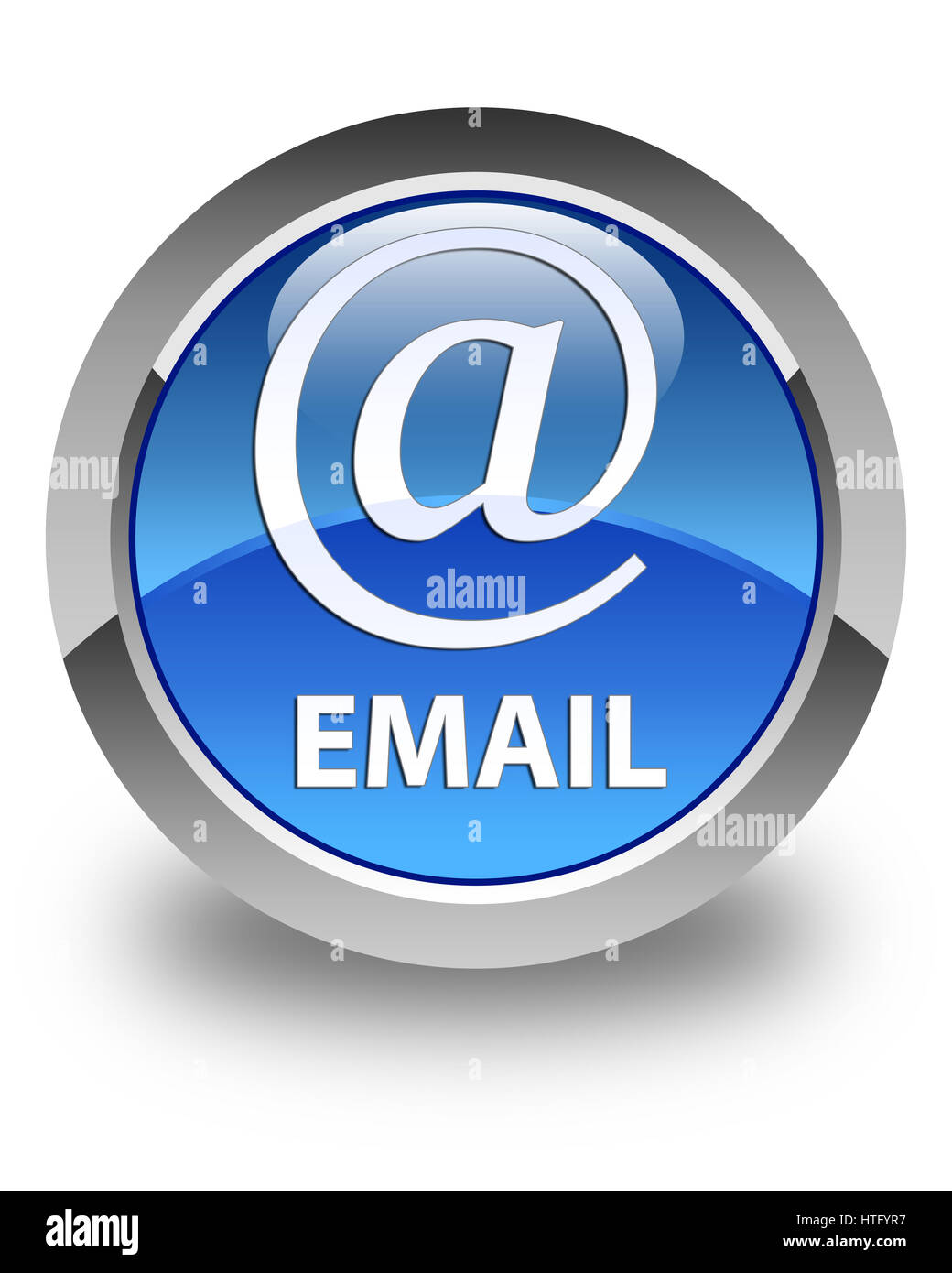 Email (address icon) isolated on glossy blue round button abstract ...