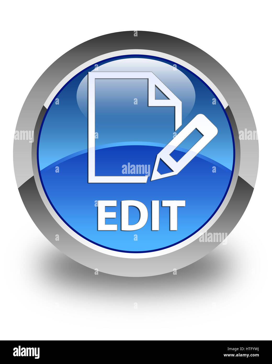 Edit isolated on glossy blue round button abstract illustration Stock ... Edit isolated on glossy blue round button abstract illustration Stock ...