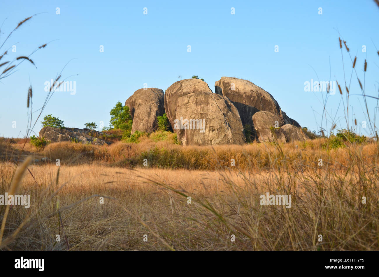 Naturally formed piles of large rocks at Padubidri, Karkala, Mangalore ...